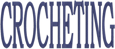 Crocheting Wording Digital Design File