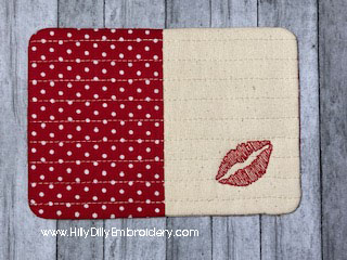 Mug Rug Lips Digital Design File