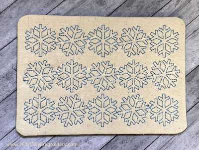 Mug Rug Snowflake Lines Digital Design File